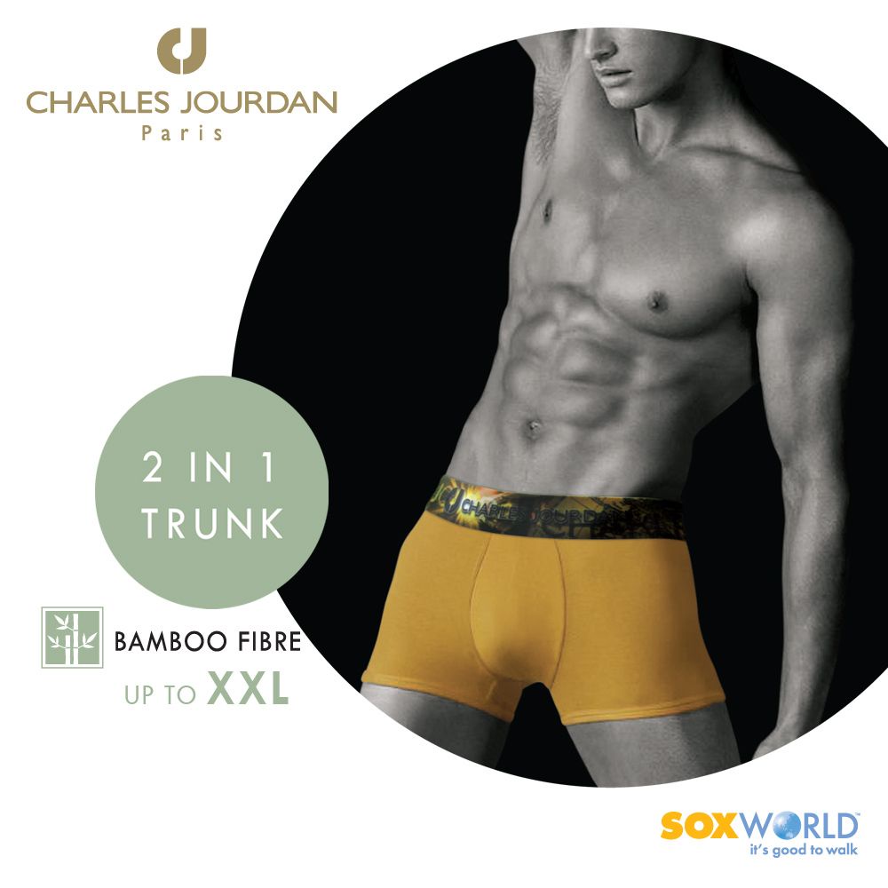 Charles Jourdan 2 in 1 Bamboo Fibre Innerwear Boxer Trunk 50-CT-07 | Shopee Malaysia