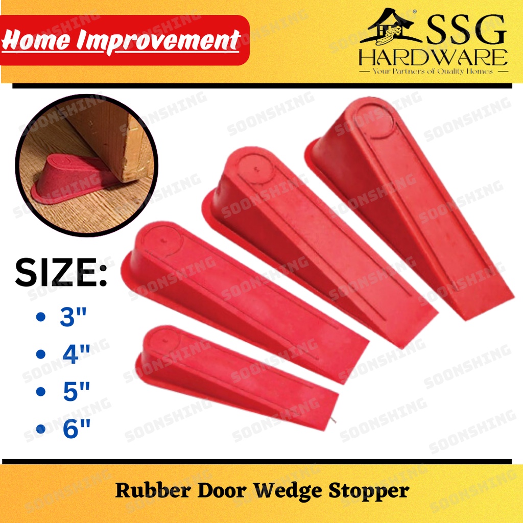Rubber Door Wedge Stopper Shaped Floor Buffer Doorstop Keep Door Open ...