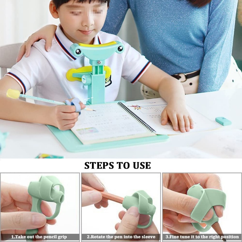 2Pcs/Box Children Writing Pencil Holder Kids Learning Practise Pen Aid ...