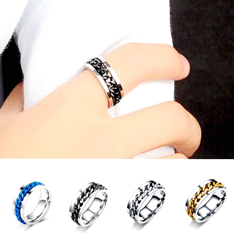 316L Black ring Men ring for Male Jewelry boss Ring couple cincin hitam ...