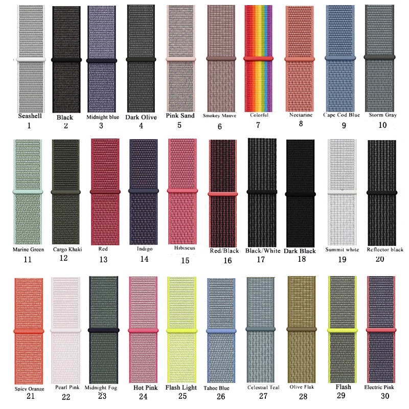 Nylon Loop Watch Band for Watch iwatch Series 8 7 6 SE 5 4 3 38mm 40mm ...