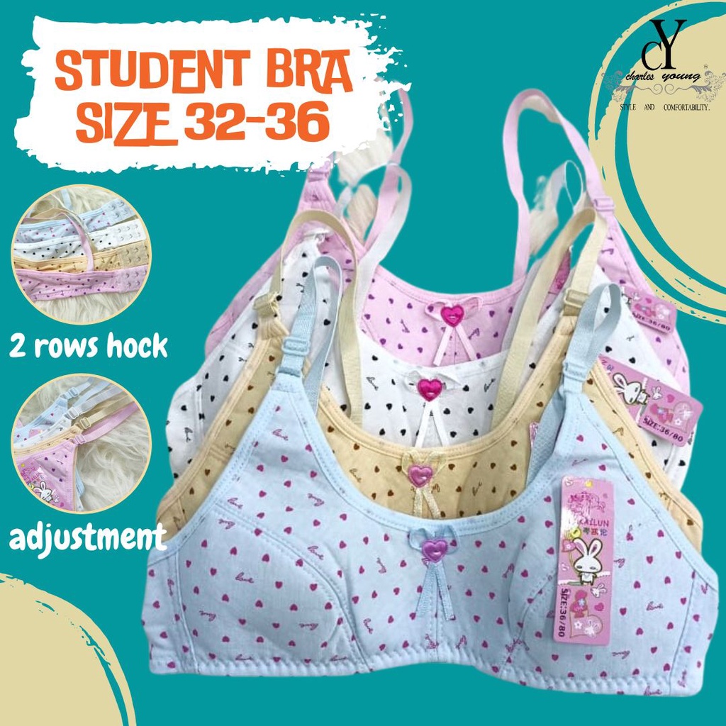 CY 2078 Bra Student / Girls Cotton Bra / Kids Training Bra / Sport Bra ...