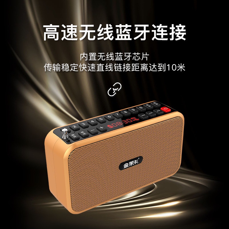 Wireless Speaker Bluetooth Speaker FM Radio Speaker Rechargeable USB ...