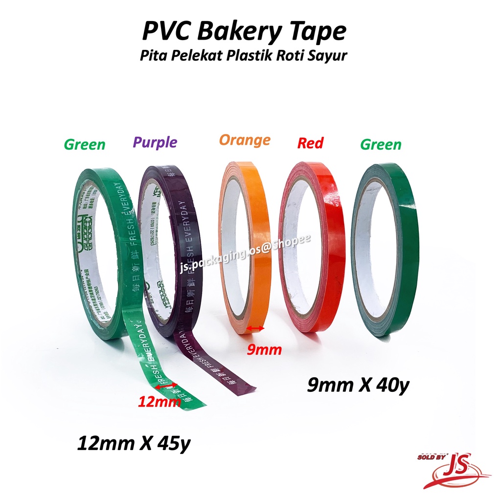 Hard PVC Bakery Tape Bag Sealer Tape / Vegetable Tape / Poly Bag Tape ...