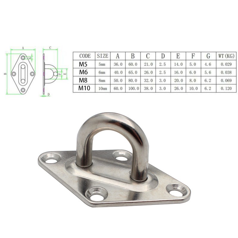 M5 M6 M8 304 Stainless Steel U-Type Hook Wire Rope Tension Device ...