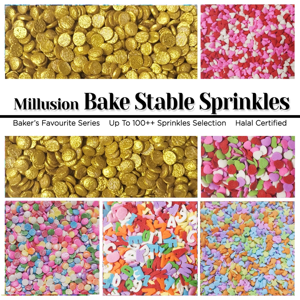 [Millusion] Bake Stable Sprinkles Cake Decoration Sugar Sprinkle Halal ...