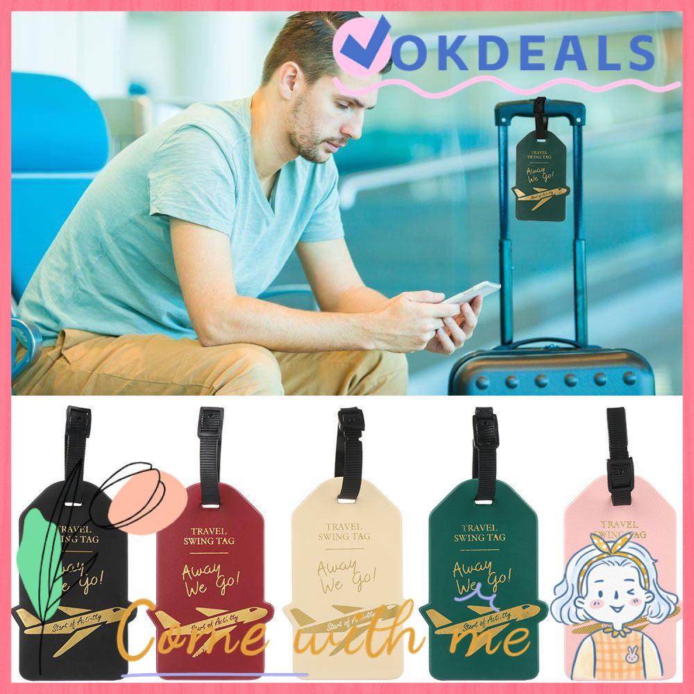 OKDSHOP Suitcase Labels Reusable Ropes Aeroplane Luggage Tags | Shopee ...
