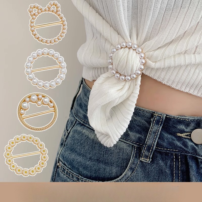 Fashionable High-end Pearl Waist Buckle New Multi-functional Brooch ...