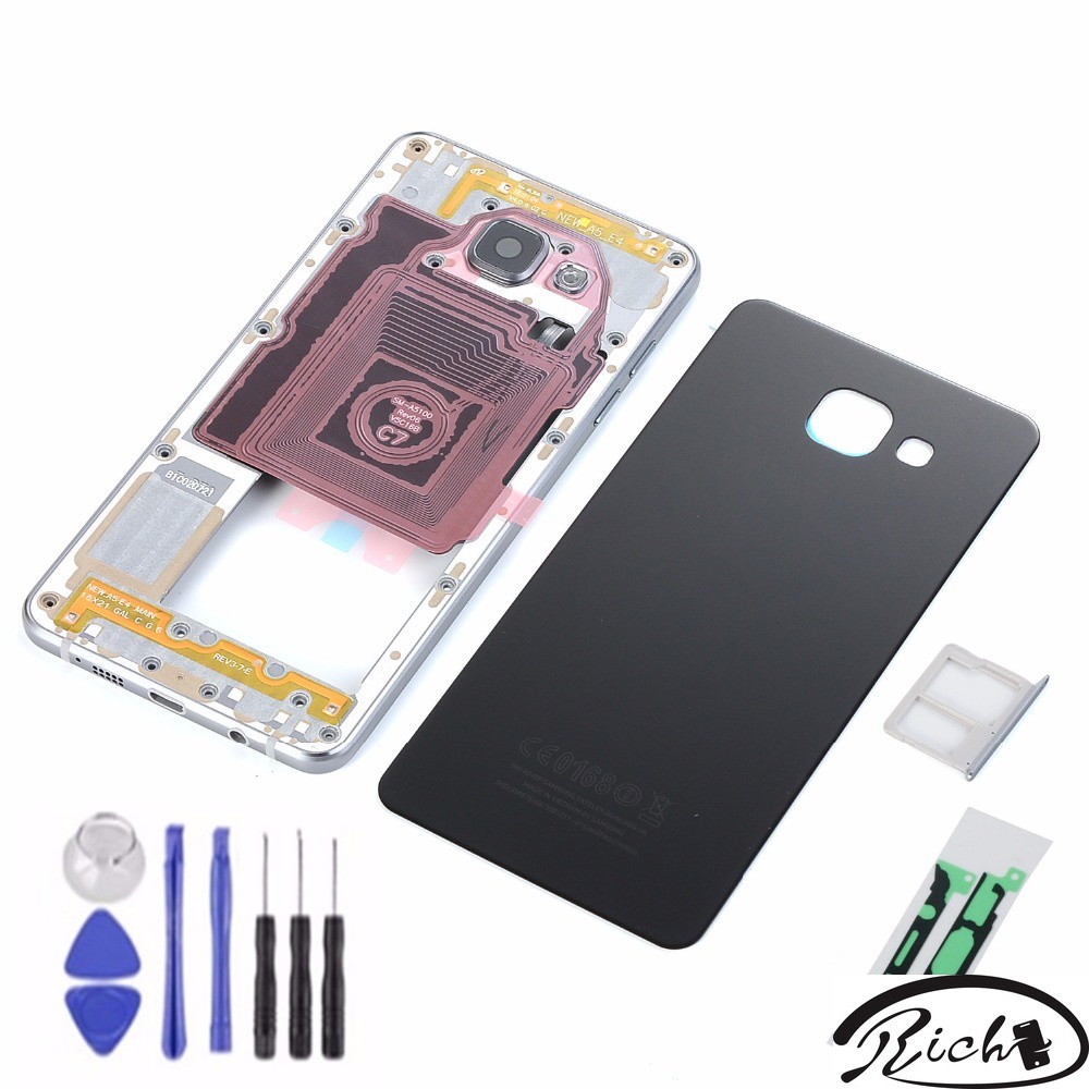 For Samsung Galaxy A5 2016 A510 A510F Housing Metal Middle Frame+Back ...