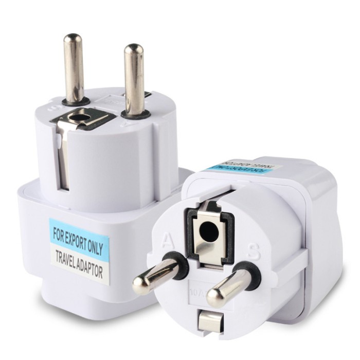 PUTIH Over UNIVERSAL TRAVEL ADAPTER PLUG TRAVEL ADAPTER PLUG 3 TO 2 ...
