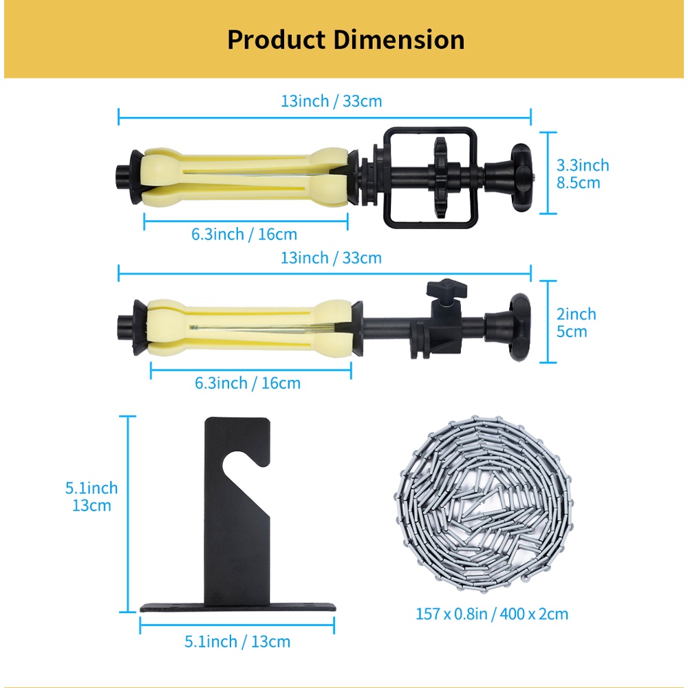 Photography Backdrop Lifter Manual Chain Axis 1 Roller Wall Mounting ...
