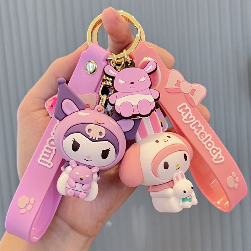 New Sanrio Kuromi My Melody hug Little Buddy Keychain Bag Pendant ...