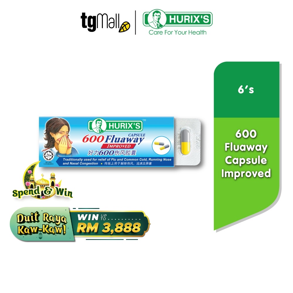 HURIX'S 600 Fluaway Capsule Improved (6's) | Shopee Malaysia