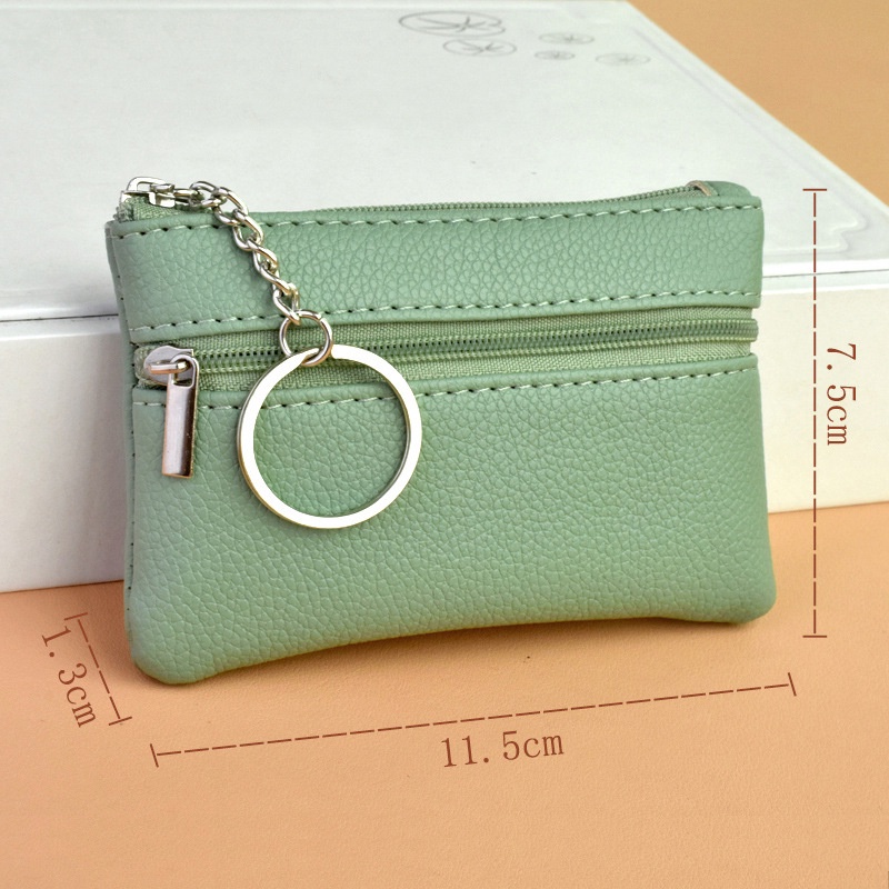 Multi Functional Mini Wallet With Dual Zippers, Small Wallet, Credit ...