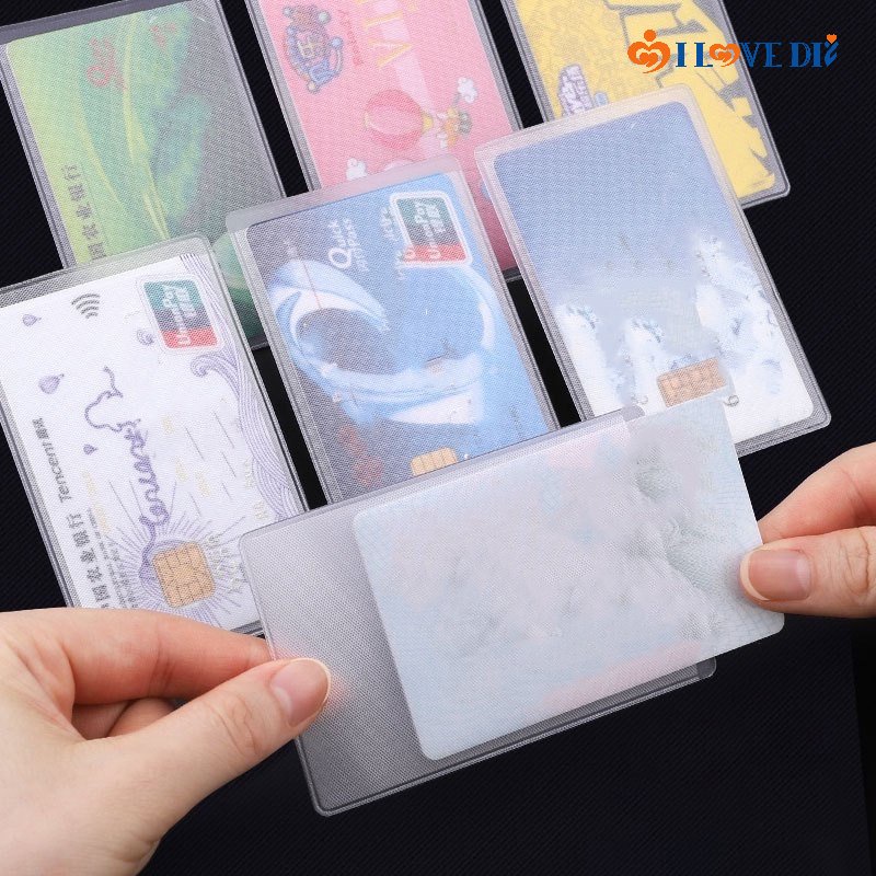 9*5.3cm Transparent Frosted Cards Cover/ PVC Anti-magnetic Business ...