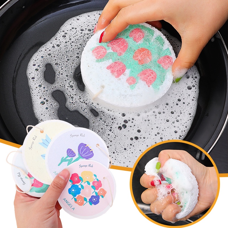 Soft Random Color Washing Sponge/ Cartoon Portable Water Absorption ...