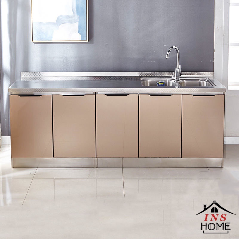 High Quality Stainless Steel Kitchen Cabinet Set Sink Stove Modern ...