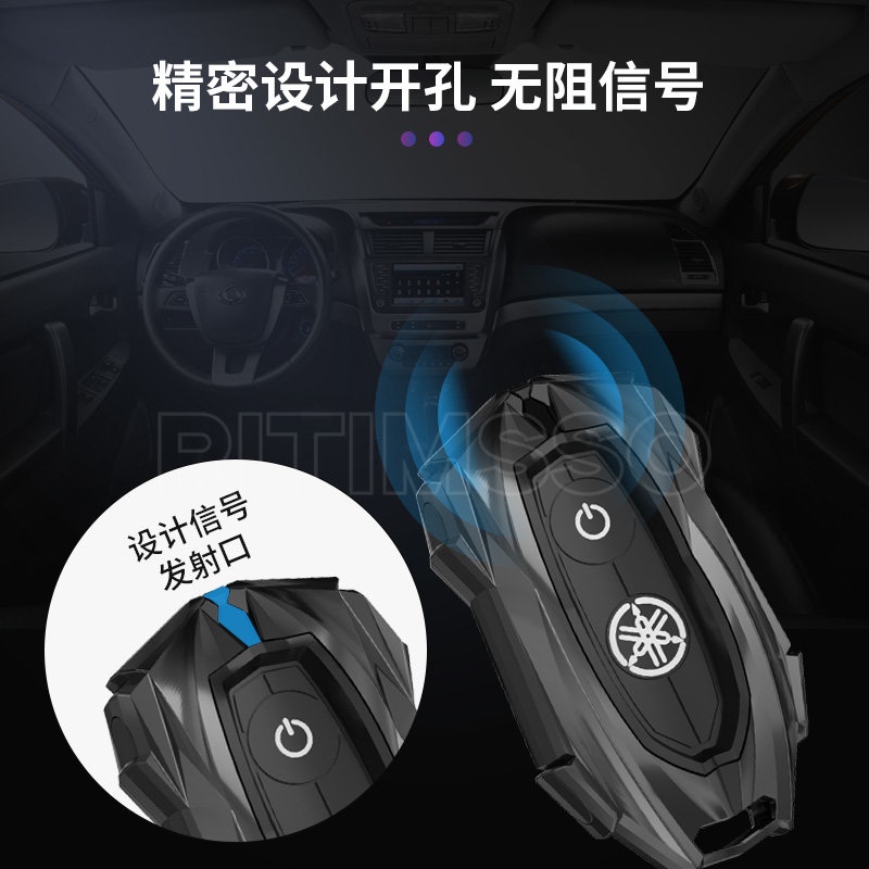 Zinc Alloy+Silica Gel Key Cover Case Holder for YAMAHA Motor Aerox 155 ...