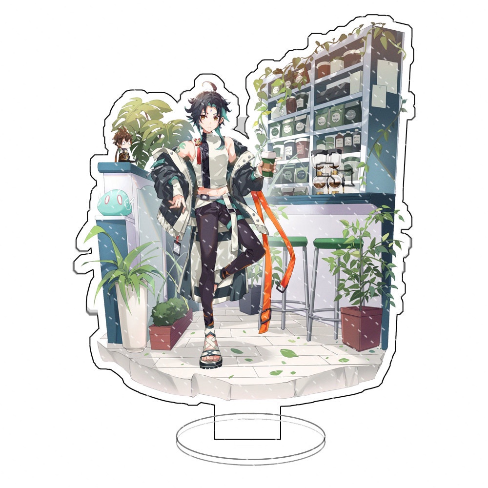 Jason Genshin Impact Figure Model Toy Acrylic Stands Anime Plate Holder ...