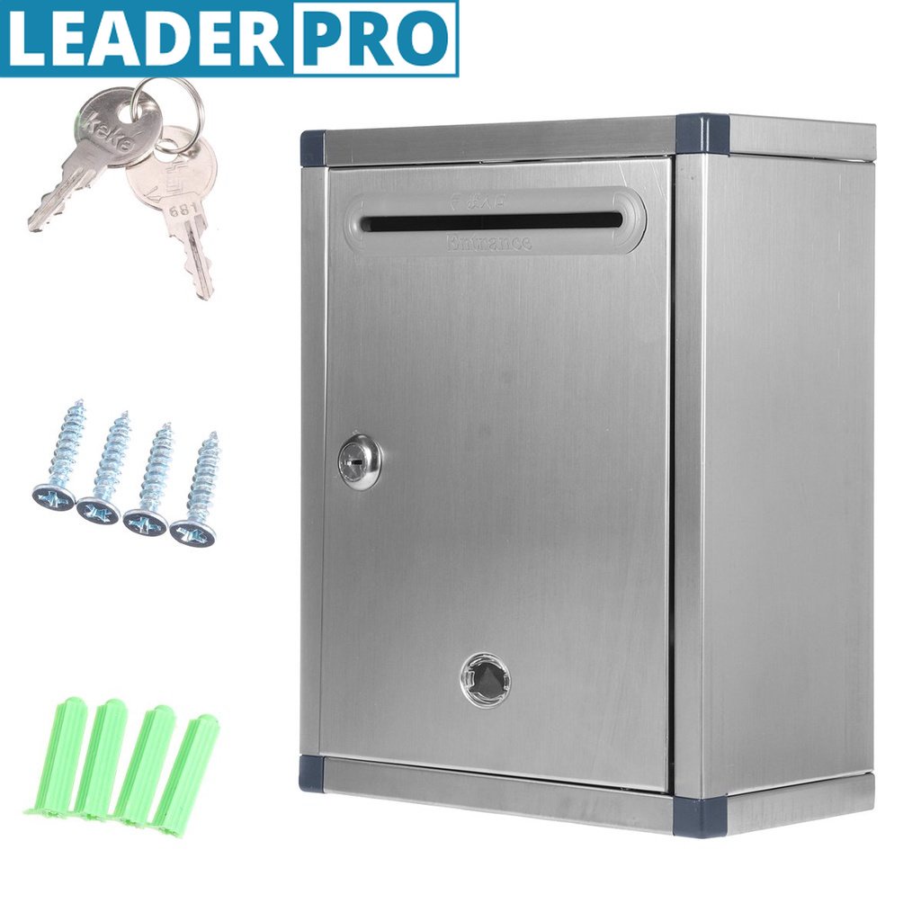 Stainless Steel Mailbox Outdoor Security Locking Mailbox Suggestion Box ...
