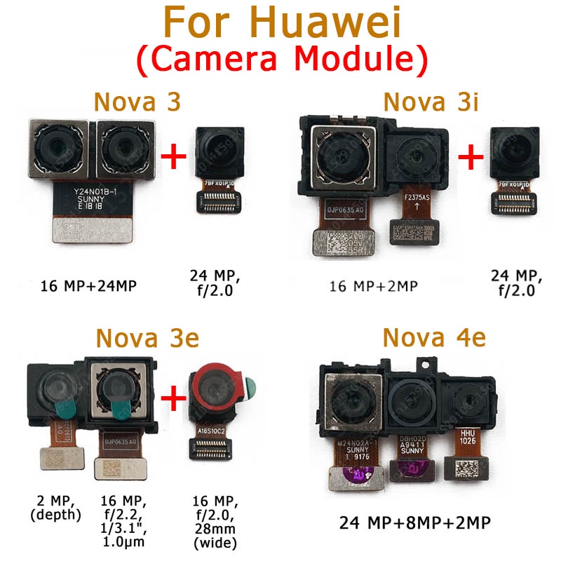 For Huawei Nova 3 3i 3e 4e Original Front Rear View Back Camera Main ...
