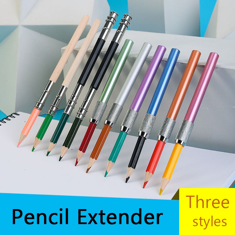 Pencil Extender Adjustable Wooden Single and Double Head Student Sketch ...