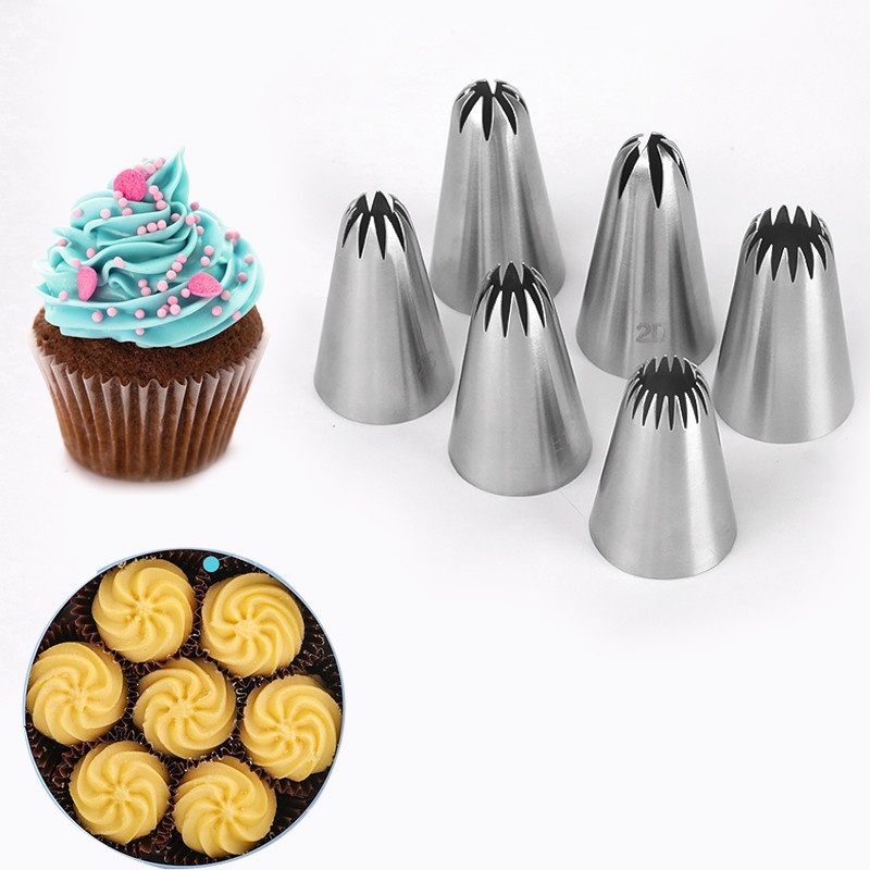 [#1M/#2D/#2C/#2F] Stainless Steel Icing Piping Tip Nozzle 不锈钢玫瑰花裱花嘴 ...