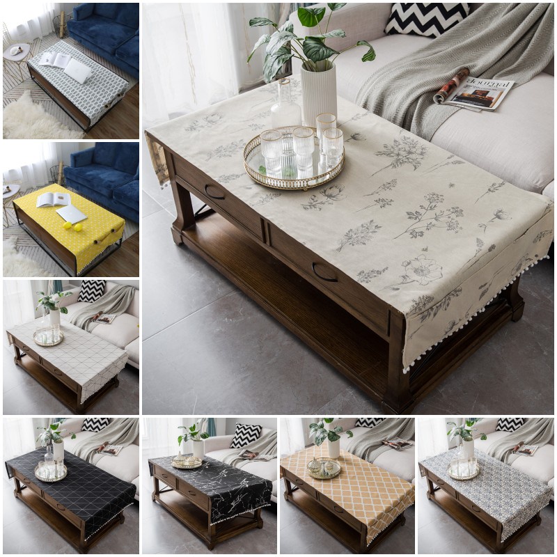 Grid Small Fresh Dining Table Tablecloth Office Kindergarten Table ...