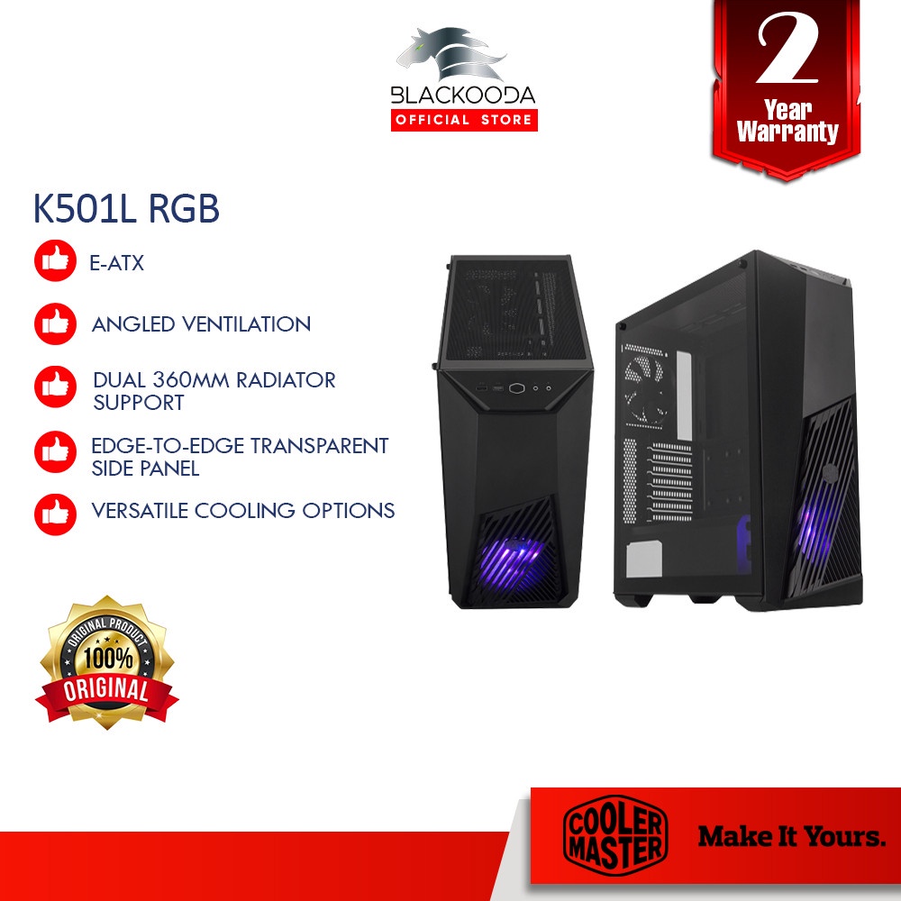 Cooler Master MasterBox K501L RGB E-ATX Case | Shopee Malaysia