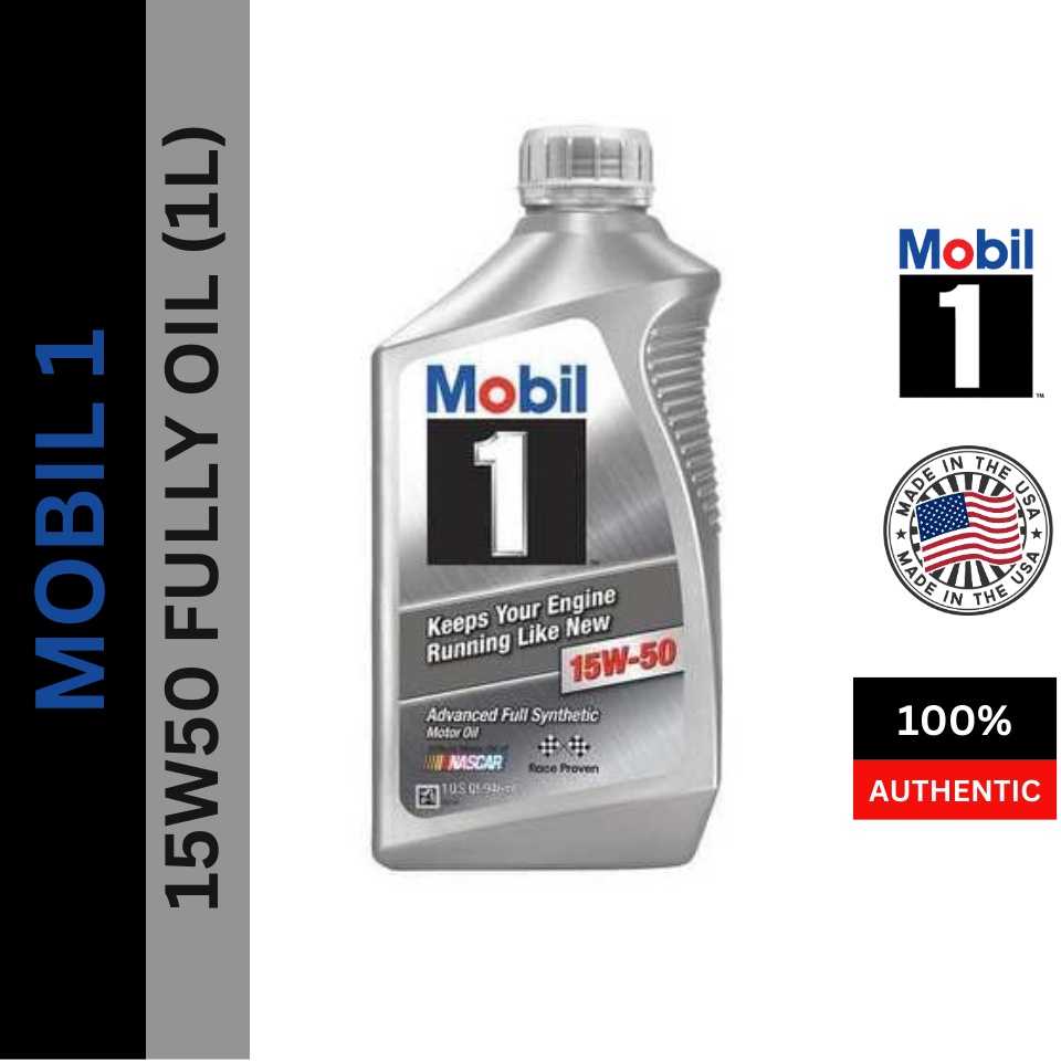 122377 Mobil 1 Synthetic Motor Oil SAE 15W50 1L | Shopee Malaysia