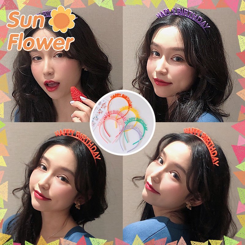Cute Birthday Headband Multicolor Party Headband Creative Girl Headband ...