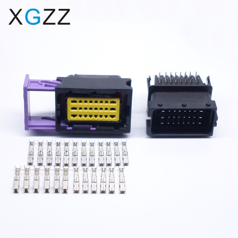 FCI ECU Connector 24 Pin 24 Way Male And Female Housing Sealed Plug Socket 211PC249S8005 ...