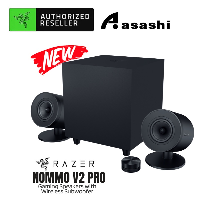 Razer Nommo V2 Pro - Full-Range 2.1 PC Gaming Speakers with Wireless ...
