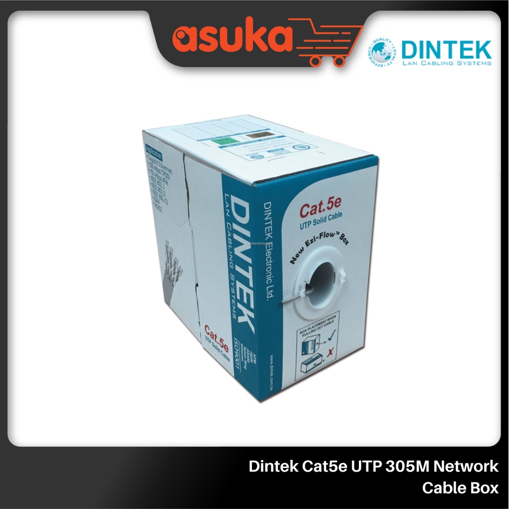Dintek Cat5e UTP 305M Network Cable Box (1101-0303X) | Shopee Malaysia