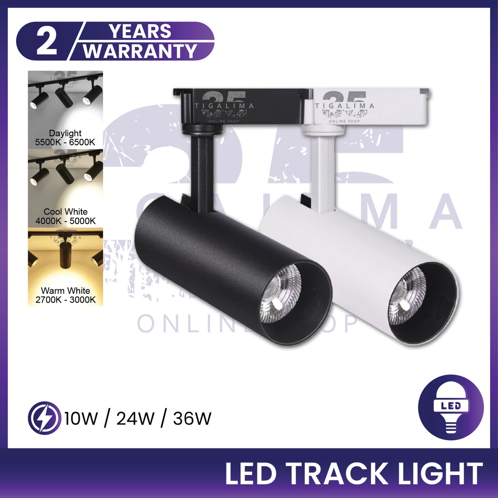 LED Track Light 10W 24W 36W COB LED Tracklight Track Rail 1 Meter Track Joint Black / White ...
