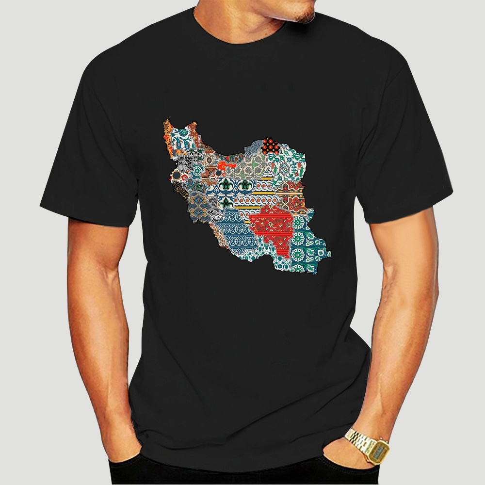 Men t shirt insMap of Iran with Iranian Patterns/Designs/Motifs T shirt ...