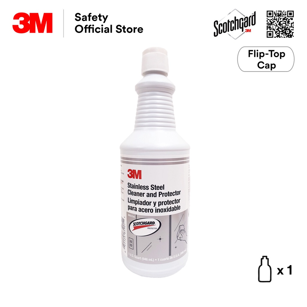 3M Scotchgard™ Stainless Steel Cleaner & Protector with Flip-Top Cap/ 1 Quart (946 mL) | Shopee ...