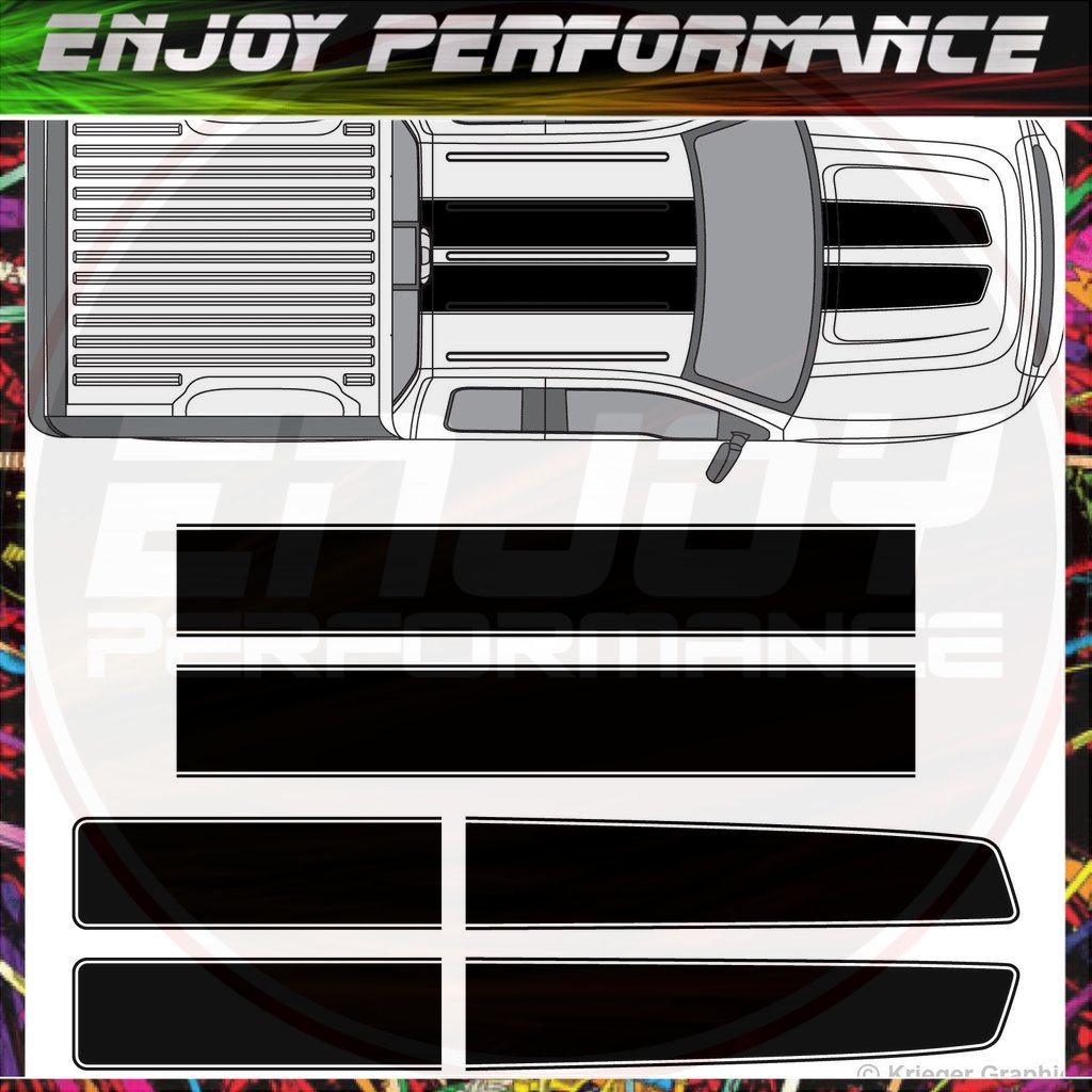 For Ford F-150 F-250 F-350 EZ Rally Racing Stripes Vinyl Stripe Decals ...