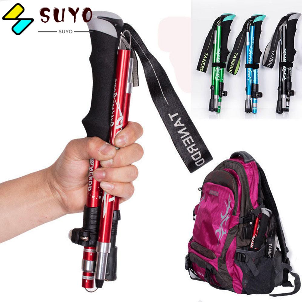 SUYO Foldable Walking Sticks 6 Colors Aluminum EVA Handle Telescopic ...