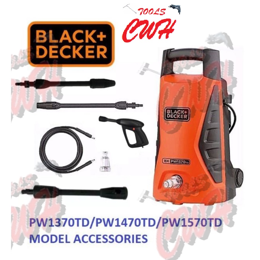 BLACK DECKER PW1370TD PW1470TD PW1570TD PRESSURE WASHER WATER JET ACCESSORIES SPARE PART ALAT ...