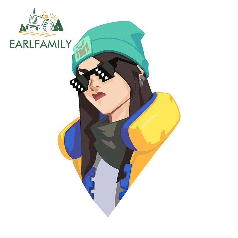 EARLFAMILY 13cm x 8.2cm For Valorant Killjoy Car Sticker Personality ...