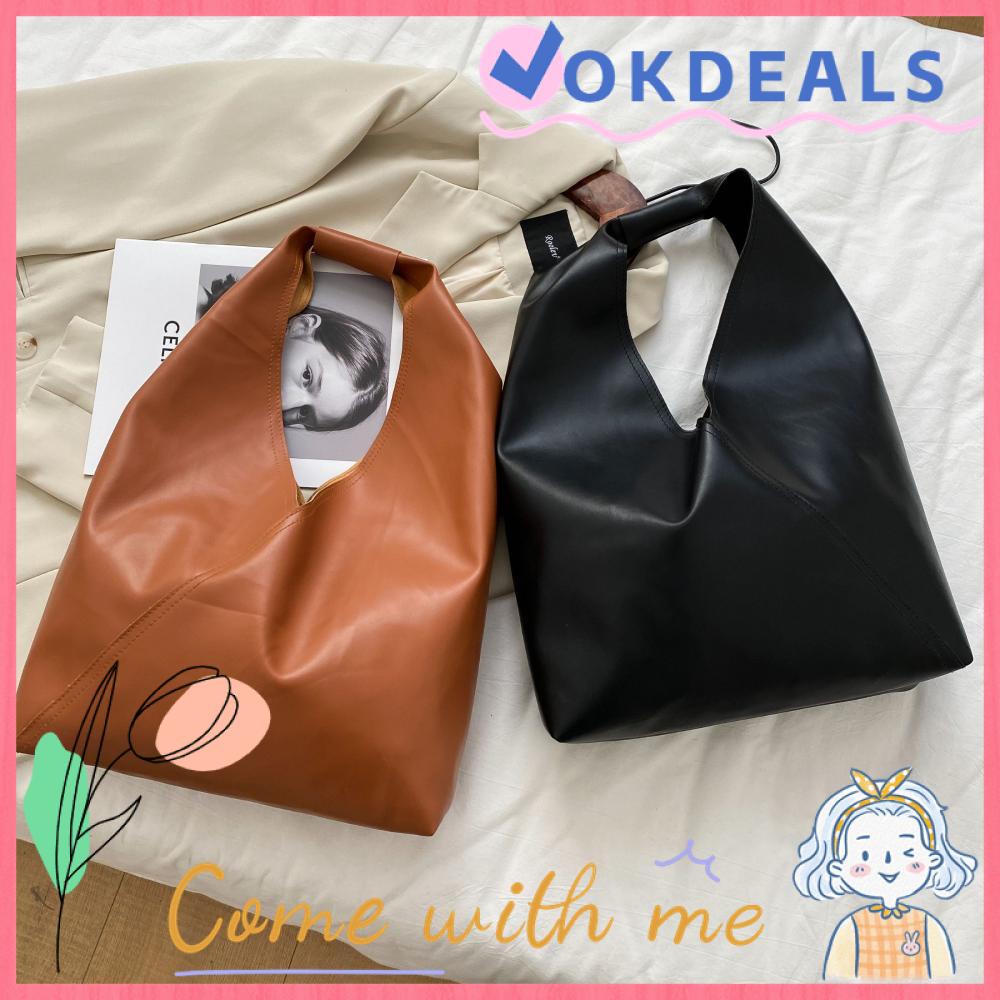 OKDEALS Hand Carry Bag Splicing Shoulder Bag Female Bag High Capacity ...