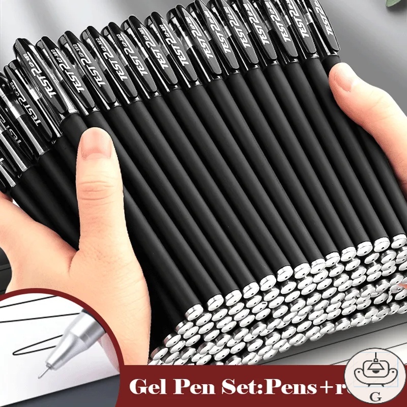 GS 0.5/0.35mm Business Carbon Ink Signature Pens / Black Frosted Needle ...