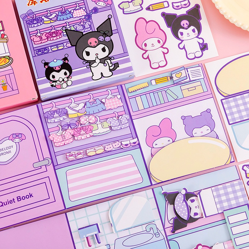Sanrio Quiet Book DIY Handmade Crafts Kuromi Melody Toy Book for Kids ...
