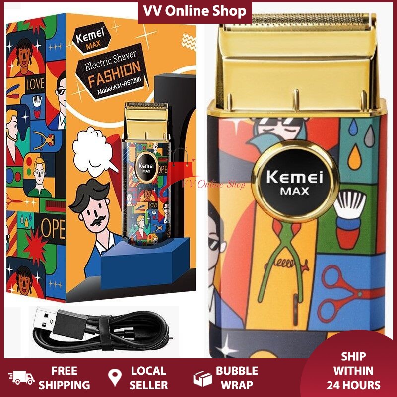 Kemei KM-RS7098 Uno cordless Single Foil Shaver Style Craft Graffiti ...