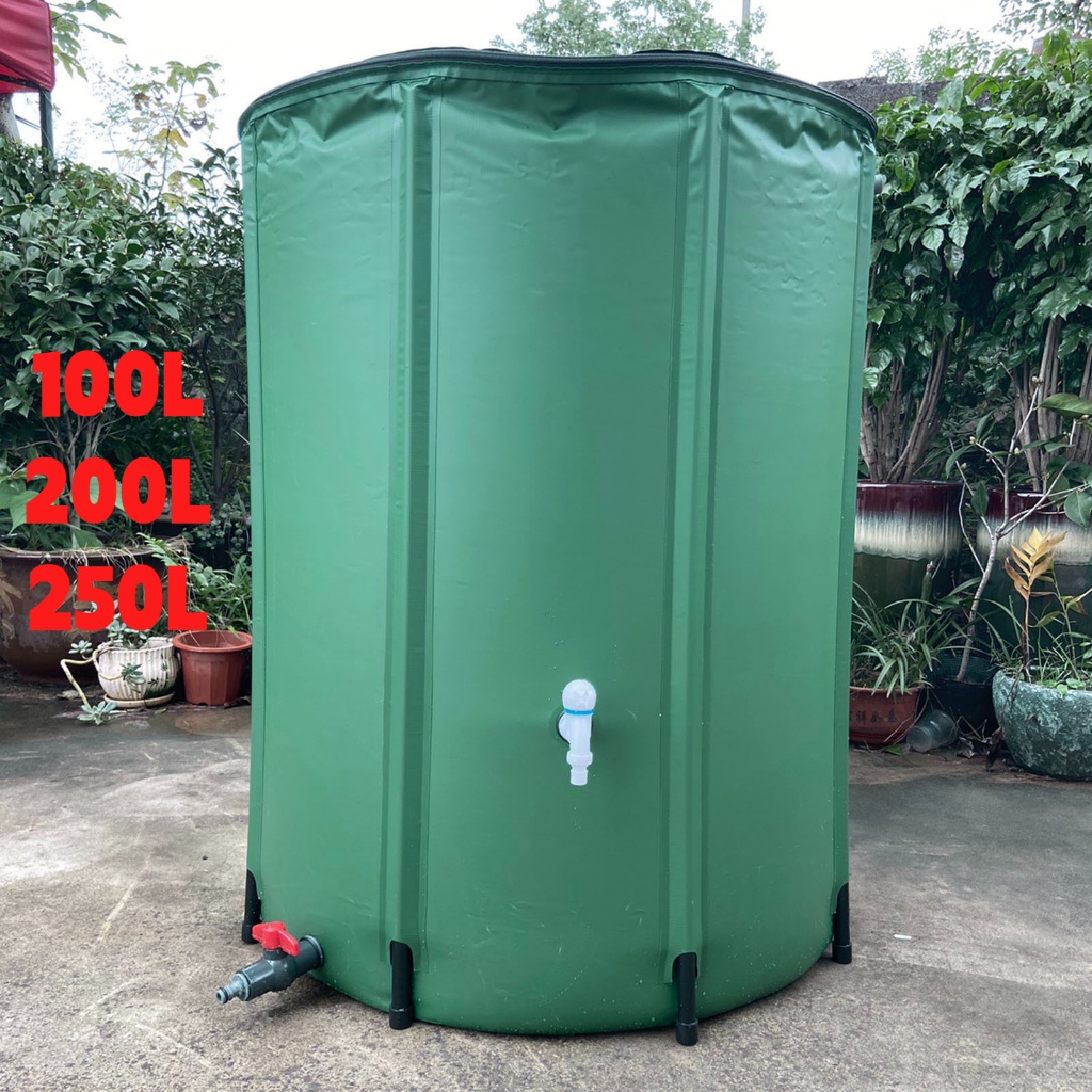 Portable Rain Barrel Water Butt 100/200L/250L Collapsible Rainwater ...
