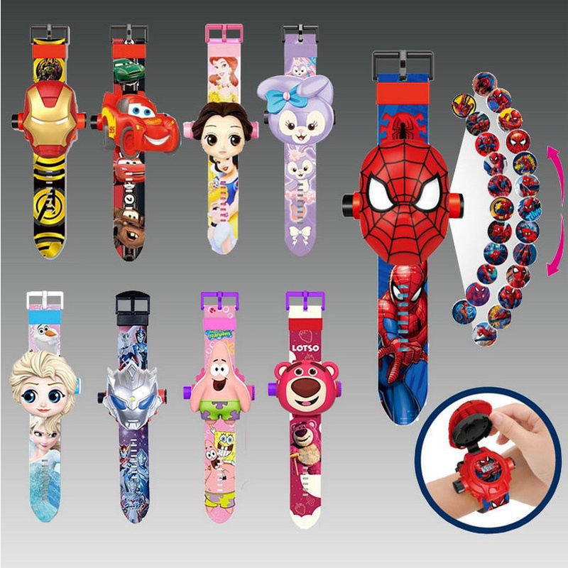 New Children Watch 3D Projection Projector Watches Dinosaur Cartoon ...