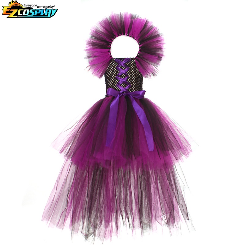Disney Maleficent Costume Deluxe Girls Halloween Carnival Party Black ...