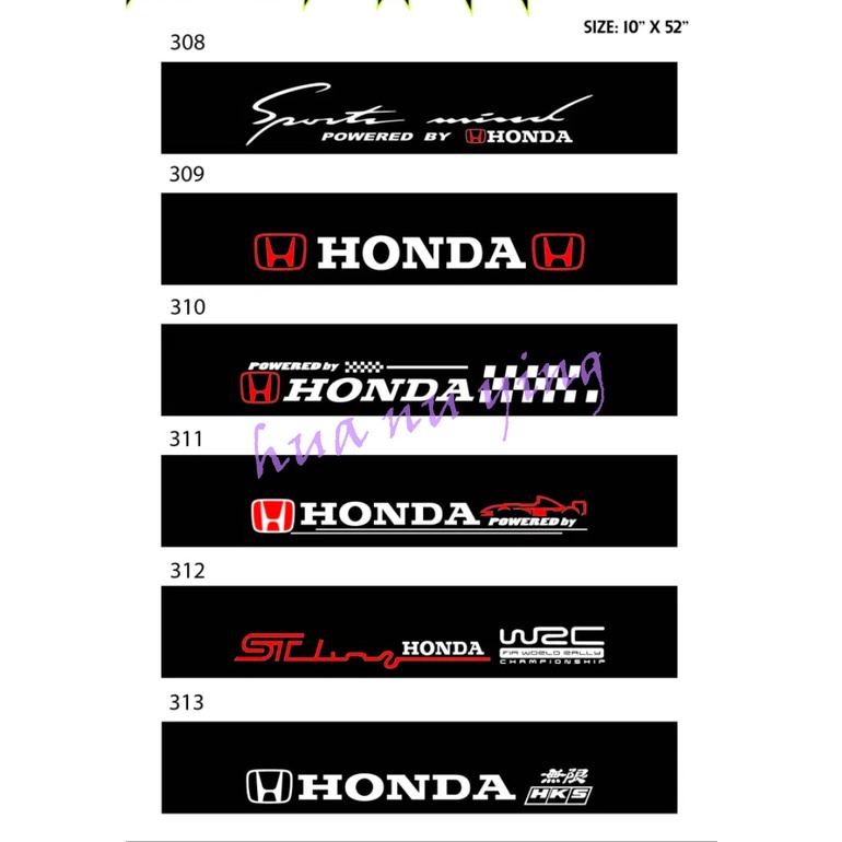 HONDA Front windshield sticker | Shopee Malaysia