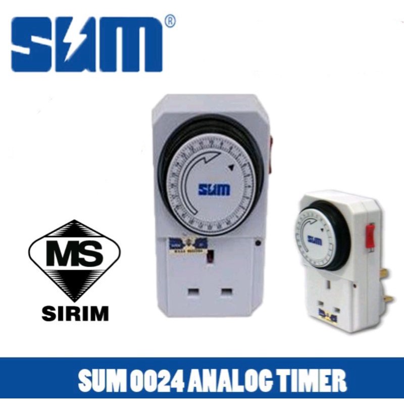SUM 3PIN 24HOURS PROGRAMMER TIMER WITH SIRIM APPROVED | Shopee Malaysia